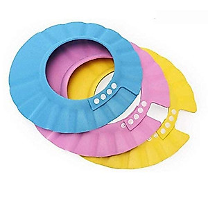 3PCS Baby Shower Cap for Washing Hair, Kids Bathing Hat Protect Baby’s Eye and Ear, Shampoo Shield Visor Guard for Toddler Infant Child 789987
