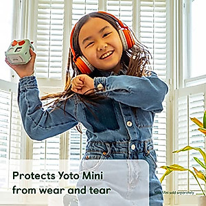 Yoto Mini Adventure Jacket in Fruit Punch (Orange) with Matching Wrist Lanyard – Accessory for Kids Yoto Mini Audio Player, Anti-Slip Silicone Skin Cover, Fitted Protective Sleeve Case