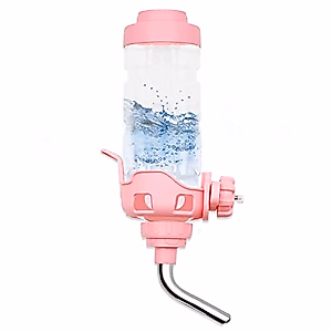 Vannon Dog Water Dispenser for Cage Leakproof Crate Auto Feeding Water Bottle for Dogs & Rabbits Pet Nozzle Diameter: 12mm, Top Fill, BPA Free