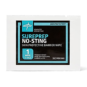 Medline Sureprep No-Sting Skin Protectant, 1 mm (Pack of 50)