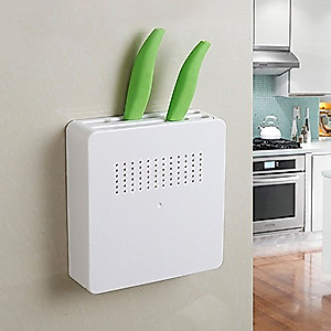 Vpang Plastic Kitchen Knife Storage Block Wall Mounted Knife Holder Storage Rack Shelf 4 Slot