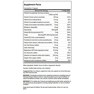 Swanson Multi and Mineral Daily Men's Women's Multivitamin Multimineral Health Supplement 100 Capsules (Caps)