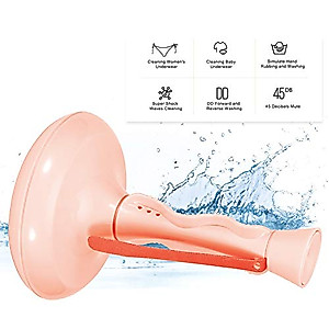 Electric Washing Machine, 360 Degree Mini Portable Laundry Washer, Multi-Function Desktop Washing Machine USB Powered Underwear Socks Washer for Home/Camping/Dorms/College Rooms(Red)