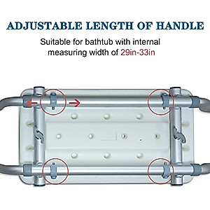 Timisea Bath Bench, Portable Bath Seat Shower Chair Shower Stool for Disabled, Senior Shower Safety Seating Elderly Shower | Transfer Bench for Bathtub, Fits Most Bath Sizes | with Non-Slip Surface