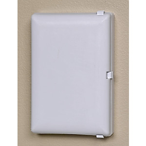 Child Be Safe Baby Toddler Pet Resistant Electrical Safety Cover Guard Home and Business for Decora Leviton Legrand Modern Wide Rocker Light Switch (1 Count, White)