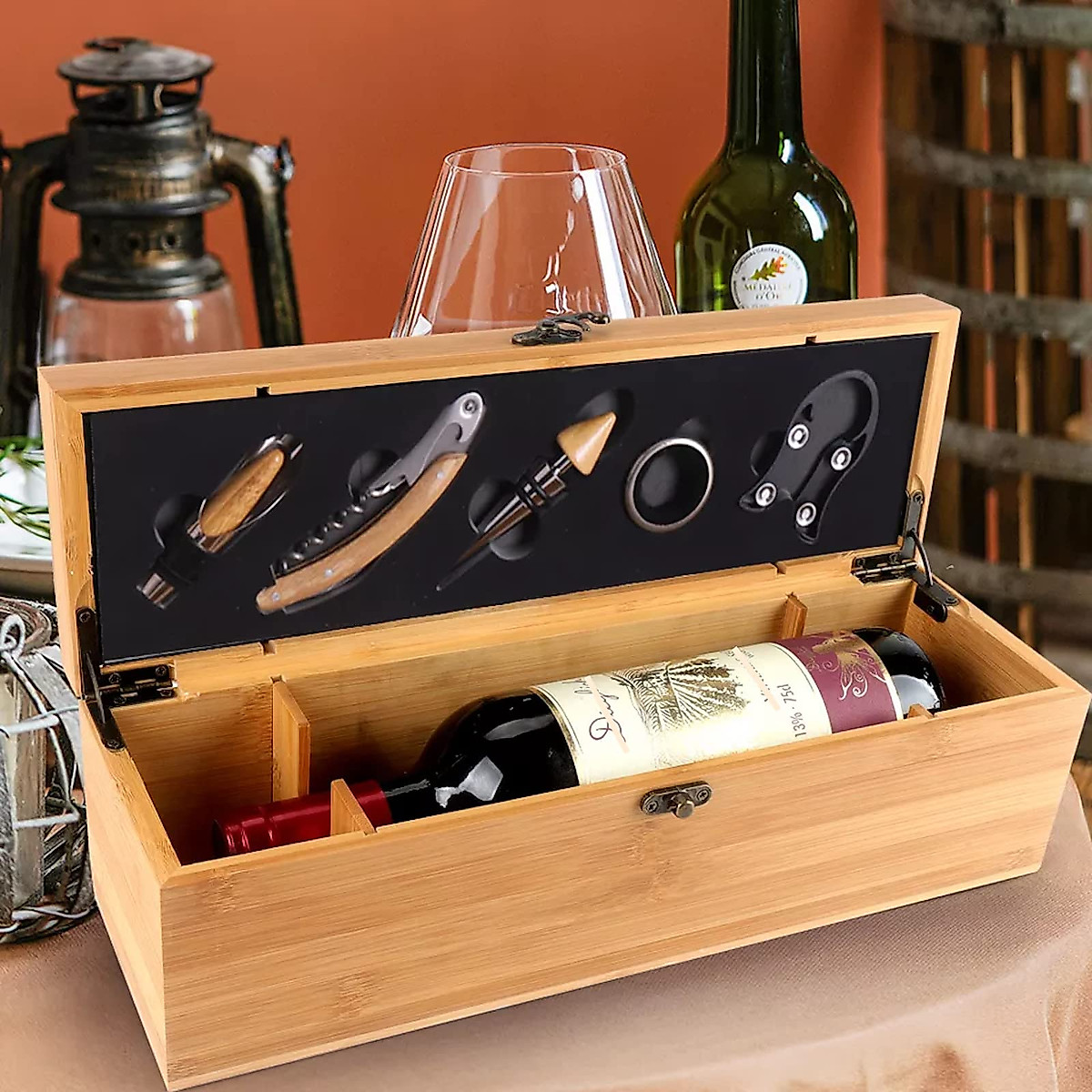 OOFFUN Housewarming Gifts - House Warming Gifts New Home - Wine Tumblers and Bottle Accessories - Home Essentials for New Home - Wine Gifts for New House