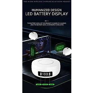 Loluka Mini Wireless Earbuds Small Bluetooth Earphones LED Display Electricity Headset Streaming Music from Cellphone for Sleep on Side, Running, Workout, Travel, Handsfree for iOS Android