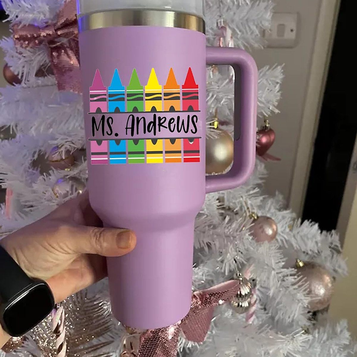 Personalized Teacher Tumbler With Name, Personalized Teacher 40oz Tumbler, Cute Tumbler For Teacher, Teacher Gift, Teacher Week, Back to School Gift, Thank You Gift Teacher 4