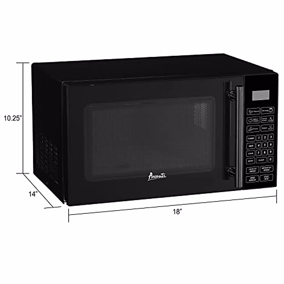 Avanti MT81K1BH Microwave Oven 700-Watts Compact with 6 Pre Cooking Settings, Speed Defrost, Electronic Control Panel and Glass Turntable, Black