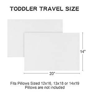 Fittia Cotton Toddler Pillowcase with Envelope Closure, Soft and Breathable Travel Pillow Case Cover Pack of 2, 14x20 Inches Small Pillow Case, Ivory
