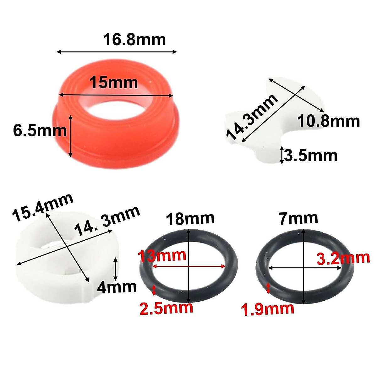 8 Pcs Pleochroic Faucet Washers Ceramic Disc Cartridges Silicon Washer Insert Turn Replacement for Valve Tap Faucet Parts