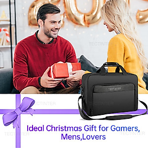 TECTINTER Carrying Case for PS5, Protective Travel Bag for PS 5 Console Controller, Large Capacity Storage Case Compatible with Playstation 5 Games Accessories Disk Digital Edition, Black