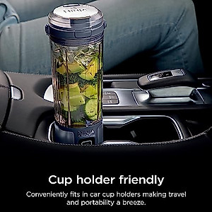 Ninja BC151NV Blast Portable Blender, Cordless, 18oz. Vessel, Personal Blender for Shakes & Smoothies, BPA Free, Leakproof Lid & Sip Spout, USB-C Rechargeable, Dishwasher Safe Parts, Denim Blue