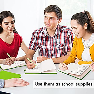 feela 24 Pack Journal Notebook Bulk for Work, Business Notebook Hardcover Lined Writing Journal with Pen Holder for Men Women Note Taking, with 24 Black Pens, 120 GSM, 5.1”x8.3”, A5, Green