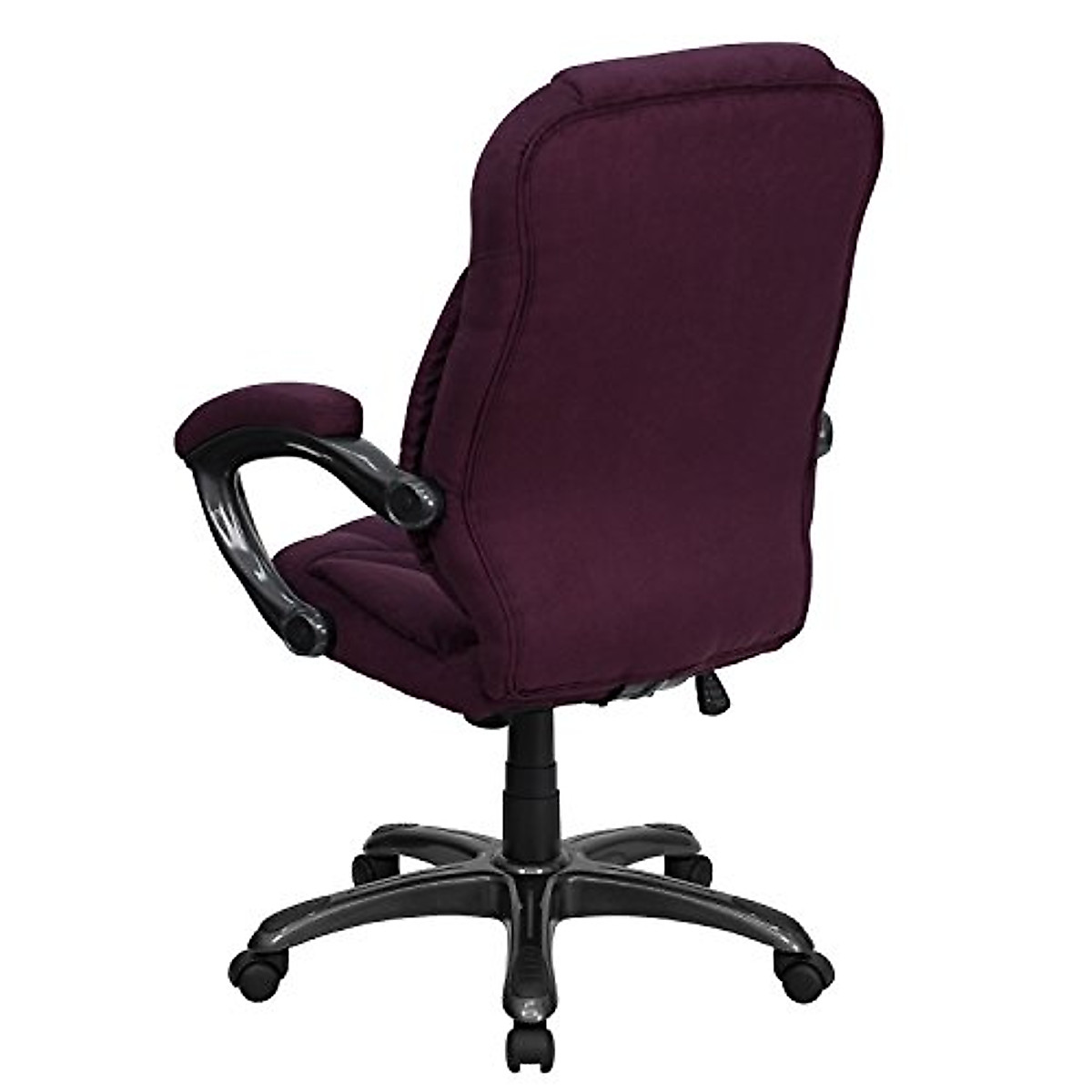 Flash Furniture Jessie High Back Grape Microfiber Contemporary Executive Swivel Ergonomic Office Chair with Arms