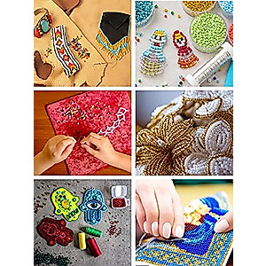 Mandala Crafts Glass Seed Beads for Jewelry Making - 9000 8/0 Seed Beads Small Beads Kit for Tiny Beads Jewelry Bracelet - 3mm Multicolor Seed Beads 8/0 Mini Pony Beads for Necklace