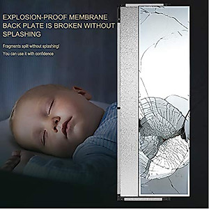 Natsukage 47''x22'' Wall Mirror Full Length Wall-Mounted Hanging Gold Bathroom for Rectangular Bedroom Living Room Horizontal/Vertical Aluminum Alloy Frame (A-MR01052-N-USAM022-vc)