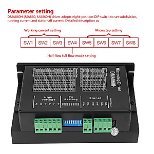 CNC Stepper Motor Driver, 18‑80VAC Stepper Motor Driver, Stepper Motor Accessories Good Performance DMA860H for Stepper Motor