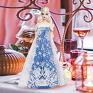 Frozzens Doll-Clothes Dresses for Girls - Fits 11.5 Inch Barbi Doll Clothes and Accessories Including 6 Set Princess Snowflake Queen Gown Costume Outfits - Frozzens Toys for Girls Gift