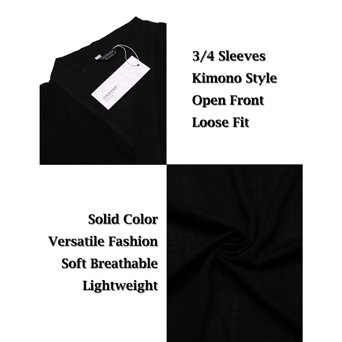 COOFANDY Mens Ruffle Shawl Collar Lightweight Cardigan Long Kimono Jackets Open Front Drape Cape Coat