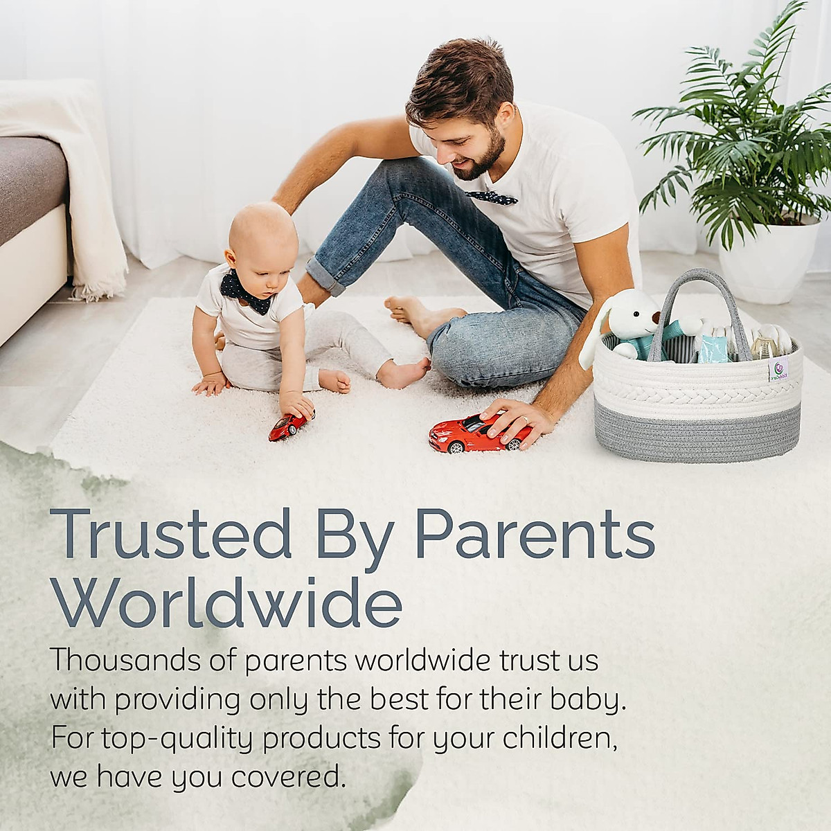 KiddyCare Diaper Caddy Organiser Grey Regular Size