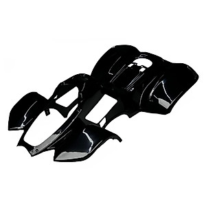 1-Piece Body Plastic Fender for IceBear Coolster 3050 Taotao Chinese Peace SunL MotoTec Kids ATV Quad 110cc (Black)