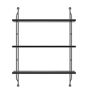Homdox 3-Tier Industrial Floating Shelves Wall Mounted Display Wall Shelf Storage Rack Wall Rack Holder Rack
