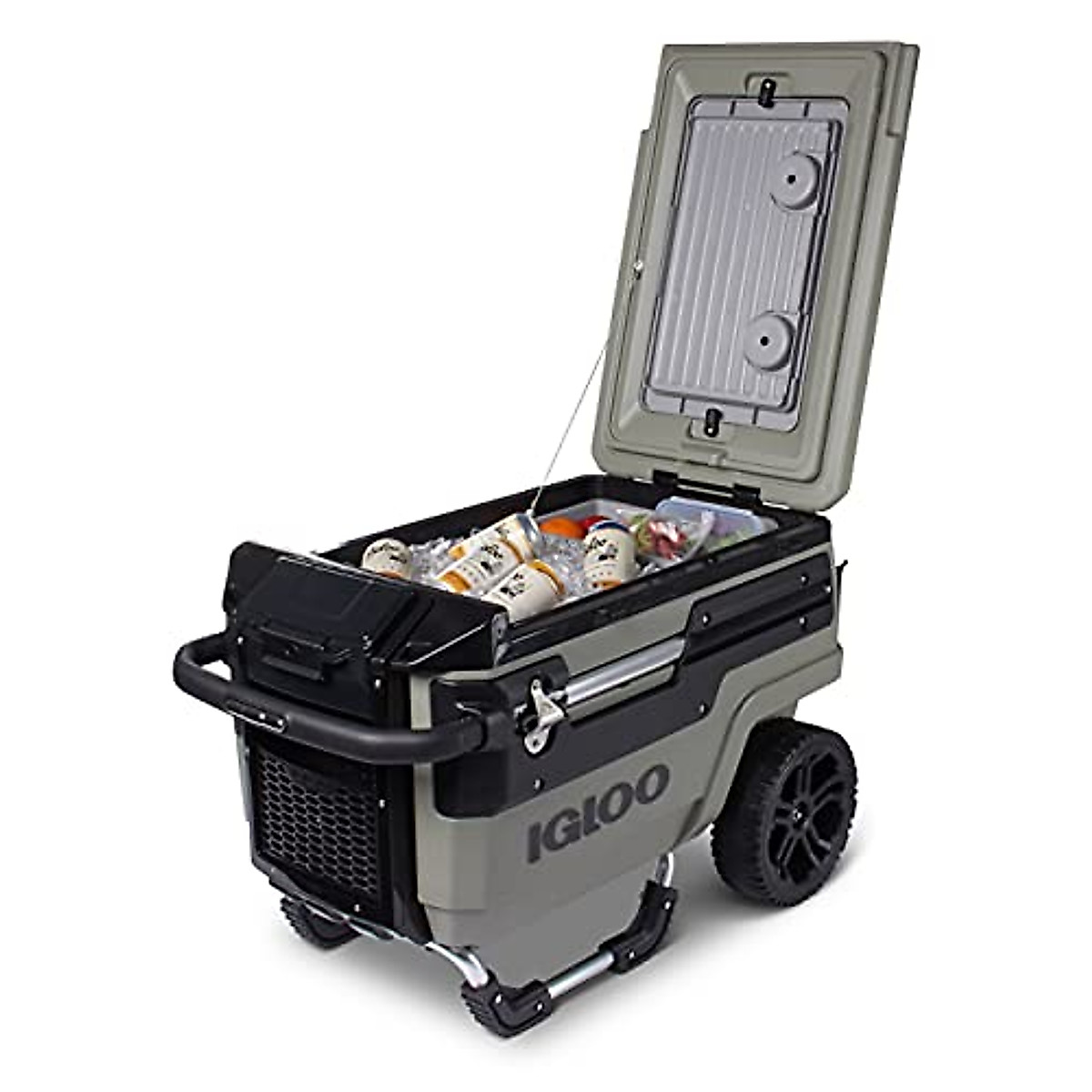 Igloo 70 Qt Premium Trailmate Wheeled Rolling Cooler, Olive Green