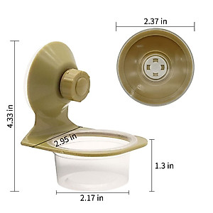 2 Pack Reptile Feeder Gecko Lizard Feeding Cup with Suction Cup, Reptile Food Water Feeder Dish with 6 pcs Cups for Geckos,Chameleon Lizard (Single)