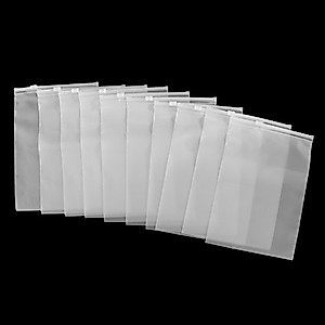 10 Pieces Frosted Thick Reclosable Zipper Poly Bag Storage Packaging Bag for Gift Clothes Shoes Jewelry - 14x20