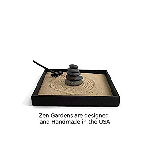 Stacking Stones Handmade Zen Garden Desktop Gift Ideas for Office Decor Relaxing Desk Accessories Natural Kit with Stackable Rocks for Relaxation and Stress Reduction