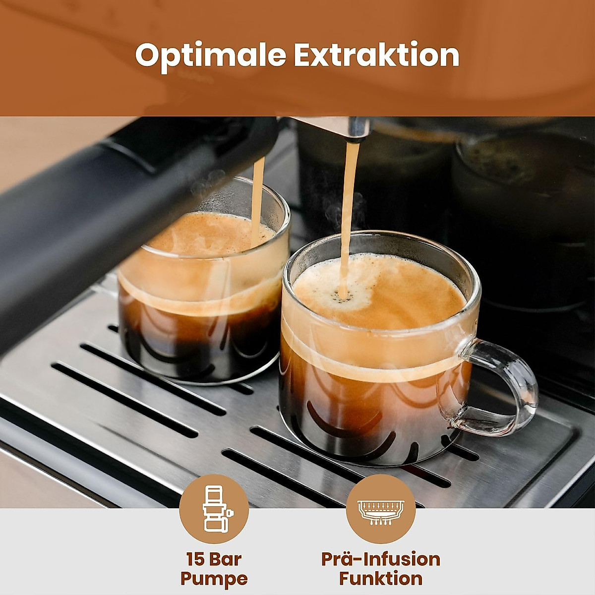 Gevi Espresso Machine High Pressure,Compact Espresso Coffee Machines with Milk Frother Steam Wand,Professional Coffee,Cappuccino,Latte Maker for Home,Espresso Maker, Gift for Coffee Lover, Dad or Mom