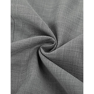 Mens Slim Fit Sport Coat Casual Blazer 2 Button Business Notch Lapel Collar Suit Jacket for Work Grey XXL