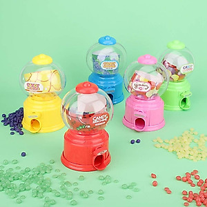 AYNEFY Portable Kid Candy Machine,Plastic Mini Gumballs Dispenser Machine Mini Twisted Sugar Machine Piggy Ban Kids Kindergarten Christmas Day Present(Blue)