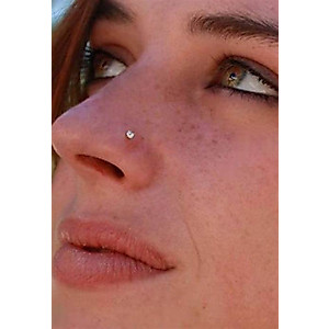 QWALIT Nose Rings Nose Rings Hoops Double Hoop Nose Rings for Women Nose Piercings Jewelry Double Nose Ring for Single Piercing Nose Studs Nose Rings Studs Silver