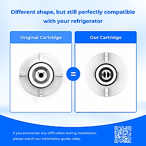 Waterdrop ADQ747935 LT1000PC Replacement for LG® LT1000P®/PC/PCS ThinQ® Refrigerator Water Filter, LFXS26973S, LMXS28626S, LMWS27626S, LFXS28596S, ADQ74793501 and LT120F®, 3 Combo