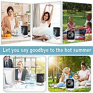 Portable Air Conditioners AC - 4000mAh USB Battery Air Conditioner Portable with Remote Control, Rechargeable Anti-Leak Personal Air Conditioner for Camping, Home, Indoor, Outdoors