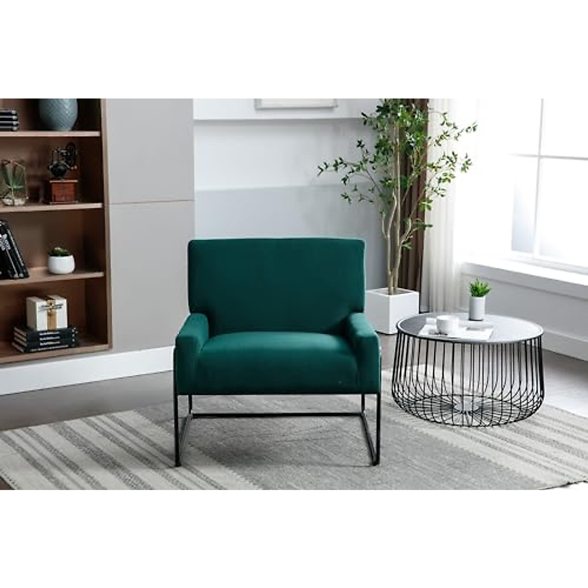 Dsnyu Velvet Accent Chair, Arm Chair Modern Comfy Home Furniture for Living Room 27.95" L X 30.51" W X 29.13" H
