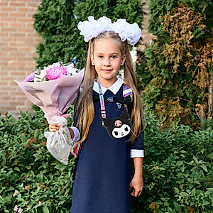 Kawaii Crossbody Bag - Black Rabbit Anime Purse Cute Coin Purse with Adjustable Shoulder Strap,Mini Black Wallet for Valentine's Day Birthday Gift