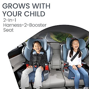 Britax Grow with You ClickTight Plus Harness-2-Booster Car Seat, 2-in-1 High Back Booster, SafeWash Cover, Blue Ombre