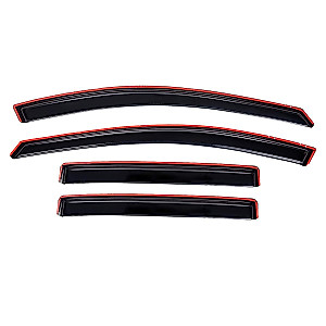 Lightronic WV194383 in-Channel Side Window Visor Deflector Rain Guard, Dark Smoke, 4-Pieces Set, Fits 2013-2019 Ford Escape