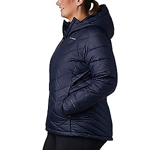 Columbia Women's Heavenly Hooded Jacket,Dark Nocturnal,1X