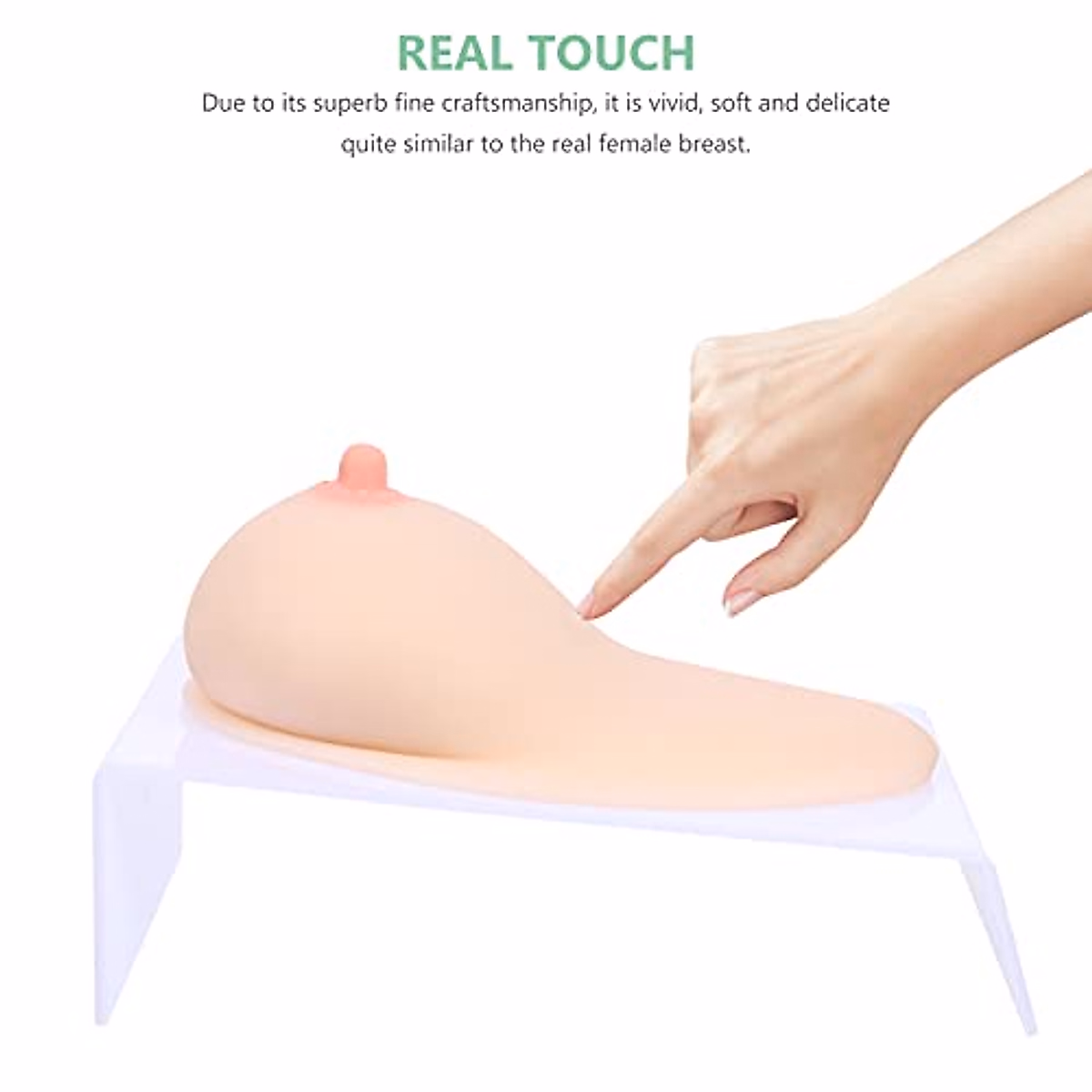 iplusmile Human Female Silicone Breast Silicone Breast Model Lactagogue Breastfeeding Educational Tool for Lactation Teaching Nursing Trainning (24.5x18x15CM)