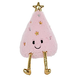 iscream Kawaii Furry 11.5" x 7.5" Holiday Tree Embroidered Accent Embellished Pillow