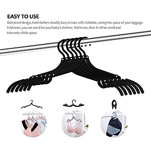 36 Pcs Travel Hangers - Cruise Ship Essentials Portable Folding Clothes Hangers Travel Accessories Foldable Clothes Drying Rack for Travel (Black)