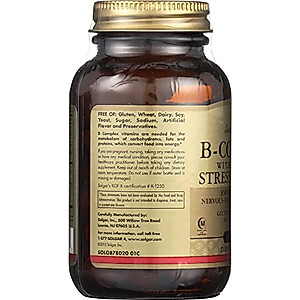 Solgar B-Complex with Vitamin C Stress Formula, 100 Tablets - Energy Metabolism - Nervous System & Immune Support - Non-GMO, Vegan, Gluten Free, Dairy Free, Kosher, Halal - 50 Servings