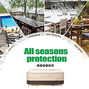 F&J Outdoors Patio Furniture Cover, Waterproof UV Resistant for Table & Chairs Set, 62"Wx42"Dx27.5"H