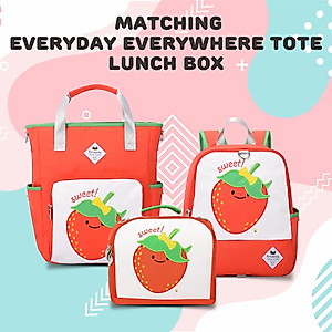 Beatrix New York - Toddler & Kids 11.5" Backpack Bag with Removable Leash for Girls & Boys (STRAWBERRY), Ideal for Preschool & Kindergarten Back to School