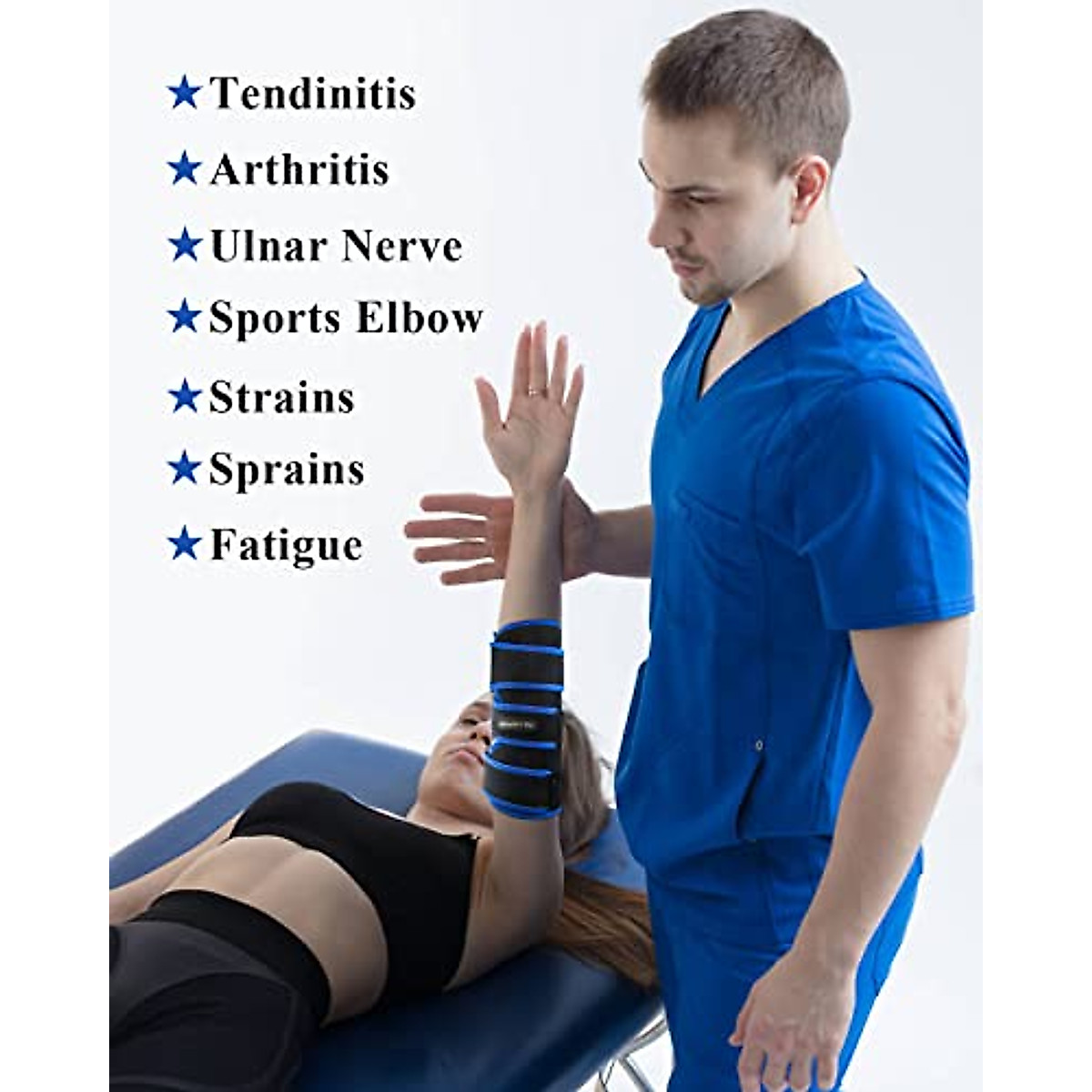 Elbow Brace, Adjustable Elbow Splint Support Immobilizer Brace Stabilizer Sleeping for Cubital Tunnel Syndrome, Comfortable for Ulnar Nerve entrapment Relief Pain and Tendinitis Arm Straightener Fit Men ＆ Women