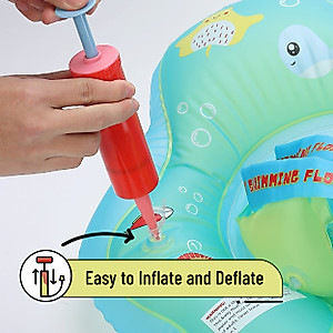 Mr. Pen- Inflatable Baby Swim Float, for Ages 6-30 Months, Blue, Waist Ring Inflatable Baby Pool Float, Infant Swim Float, Baby Pool Toys, Infant Floats for Pool, Baby Swimming Float